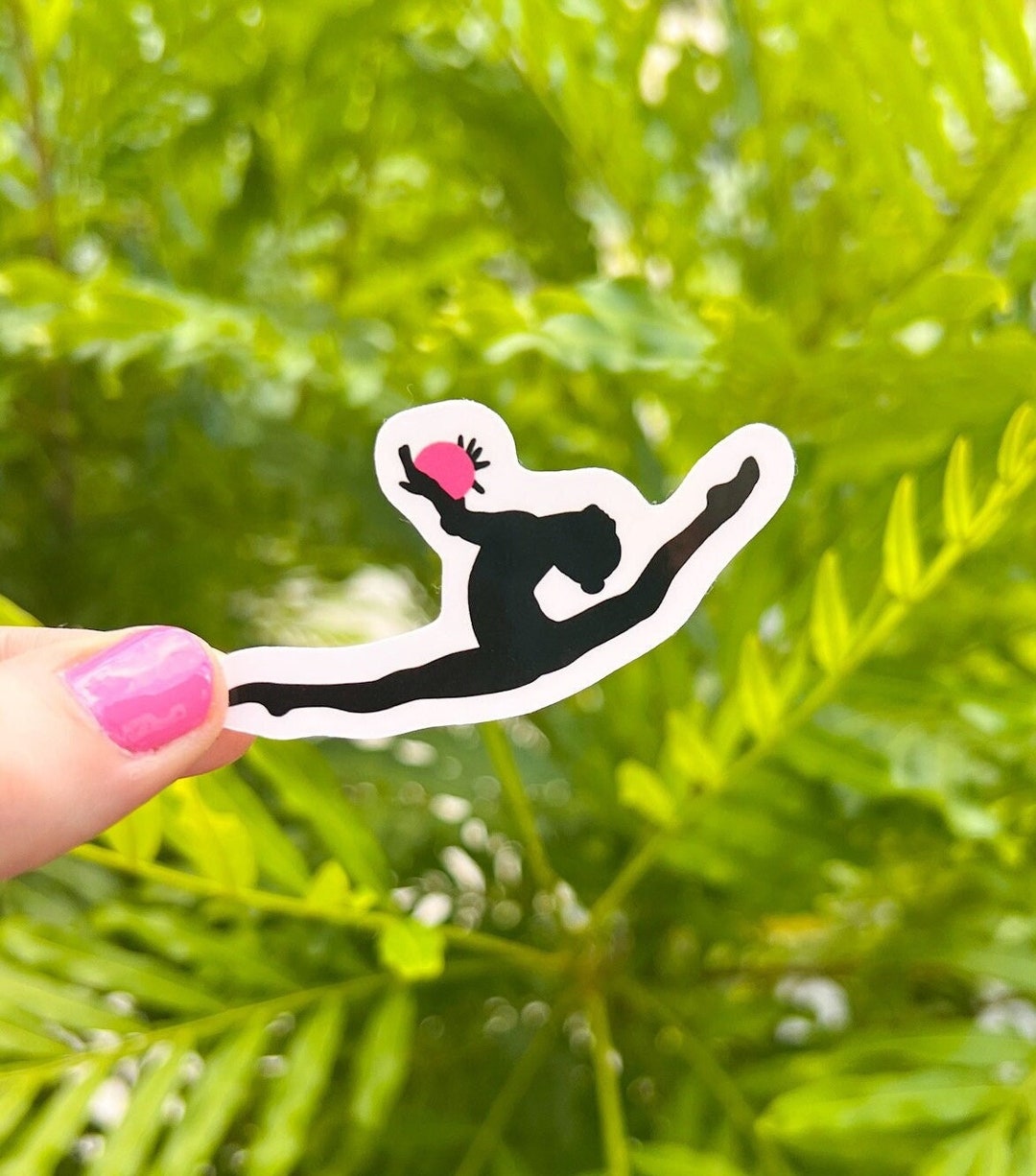 Gymnast Silhouette Sticker, Gymnastics, Gymnast Sticker, Olympics ...