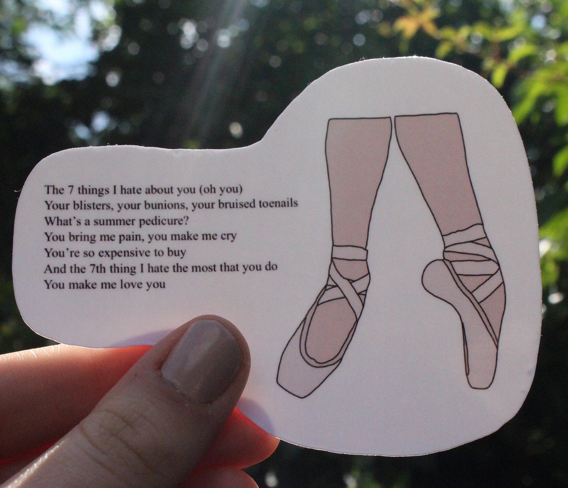 Funny Pointe Shoe Vinyl Sticker Ballet Pointe Dance Funny - Etsy