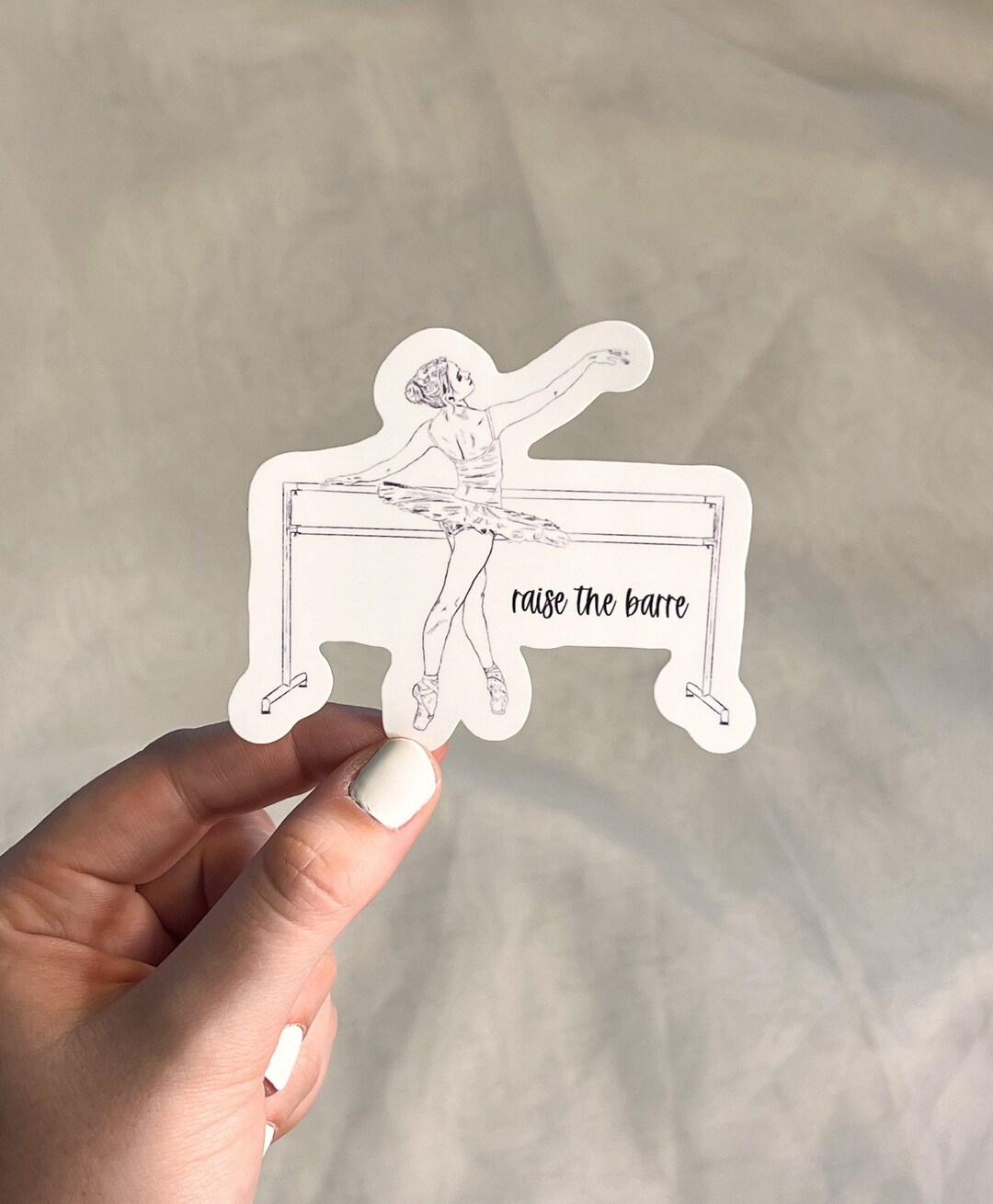 Raise the Barre Sticker, Dance, Black and White, Ballet, Sketch, Quote ...