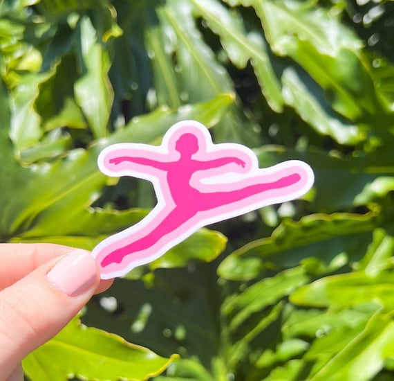 Pink Dancer Silhouette Sticker Dance Ballet Ballerina - Etsy