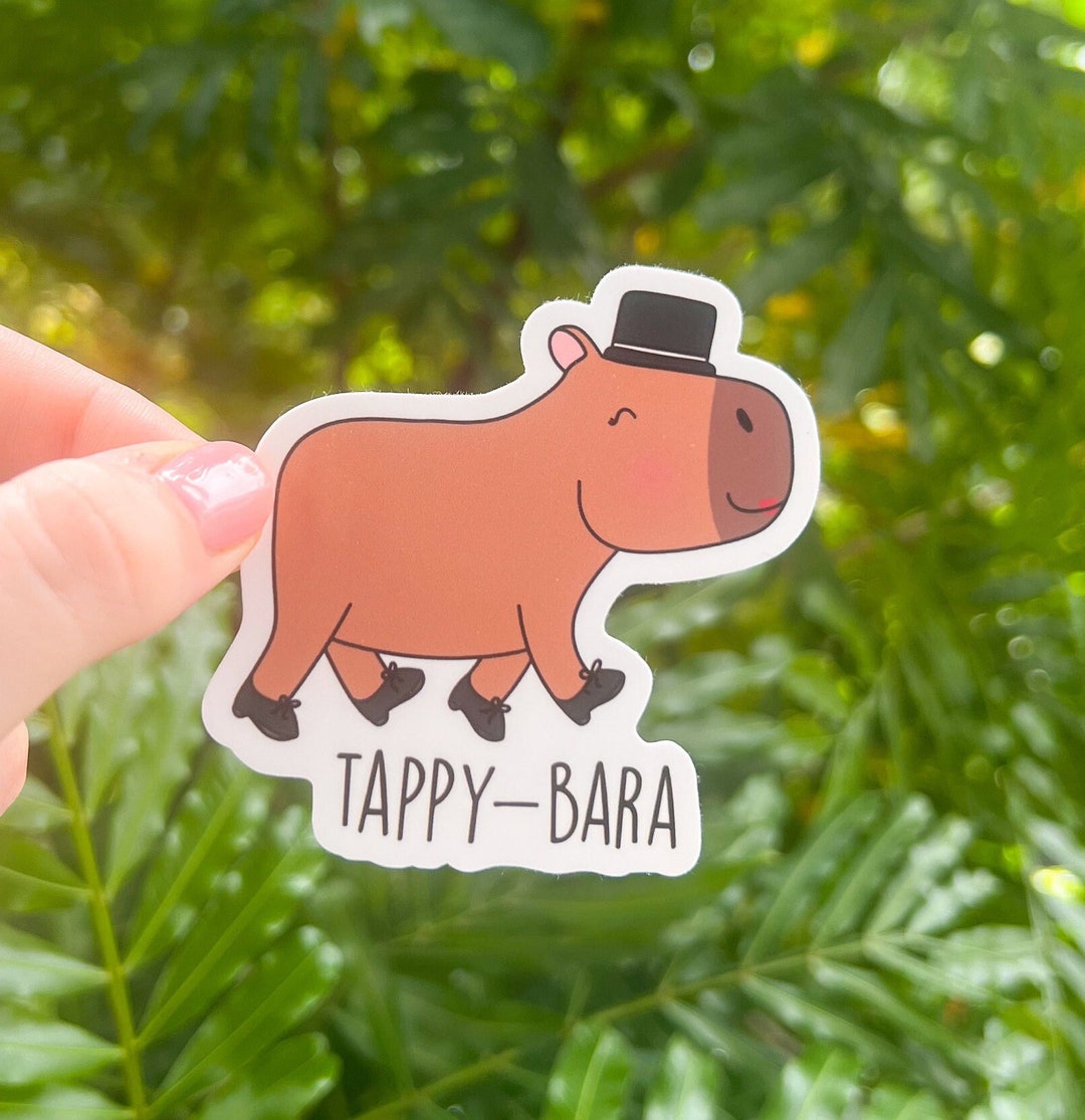 Tappy-bara Sticker, Dance, Tap, Capybara, Tap Dancer, Punny, Laptop ...