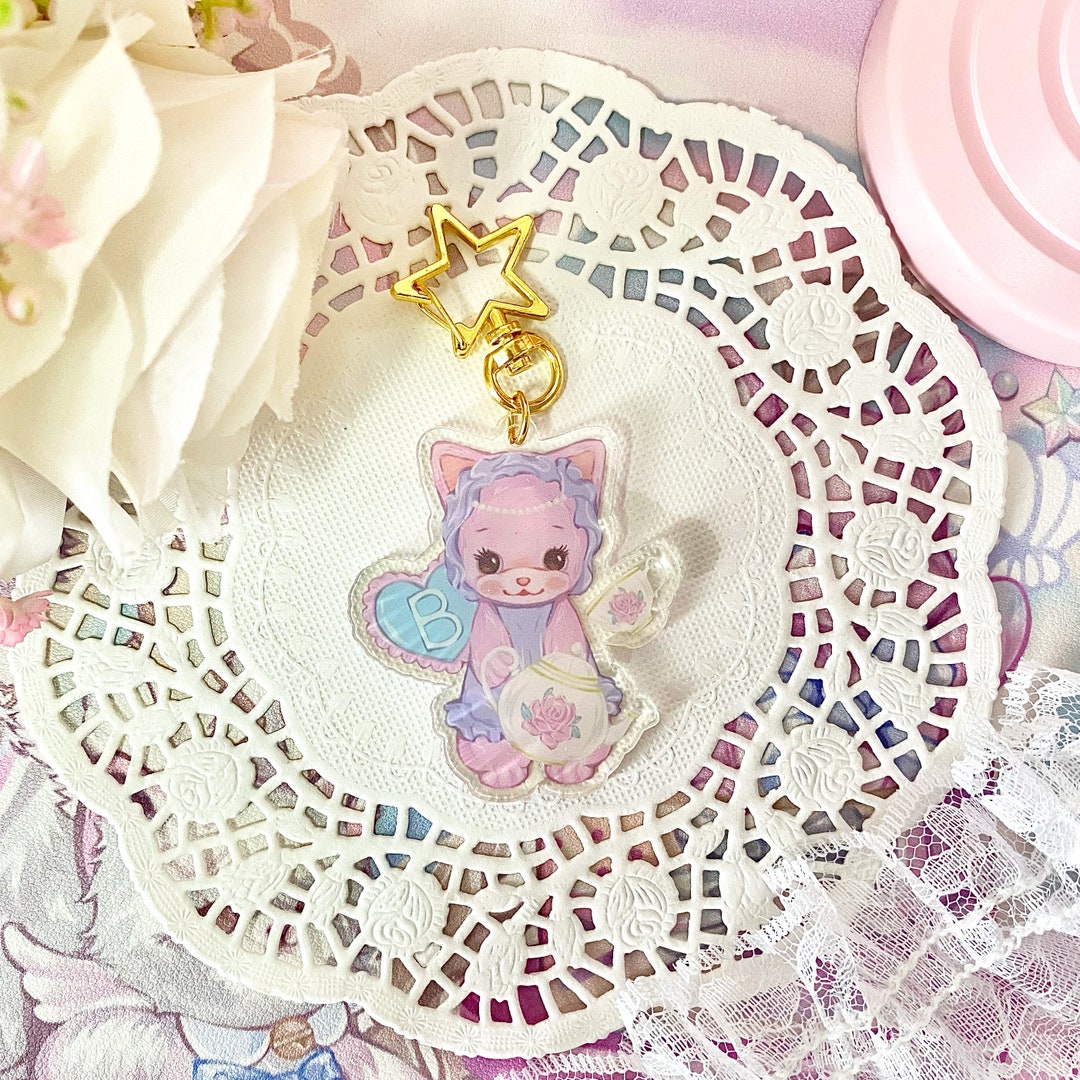 Original Design-cute Kawaii Kitty Cat Acrylic Keychain/binder Charm/bag ...