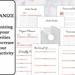Printable Life Planner, Undated Life Planner, Printable Planner Bundle ...