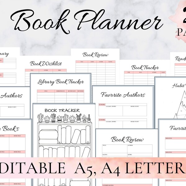 Reading Journal Printable A5 - Etsy