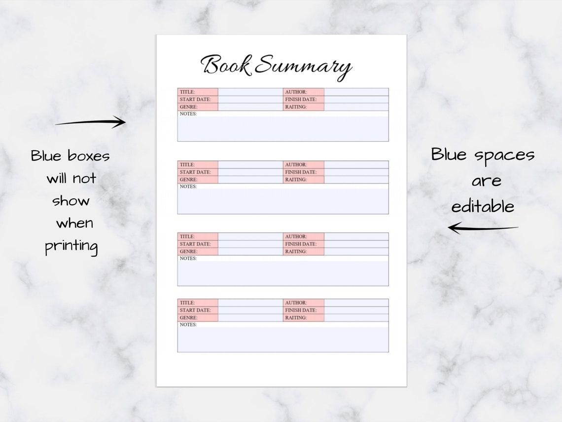 Reading Journal Printable Bookshelf Book Tracker Book | Etsy