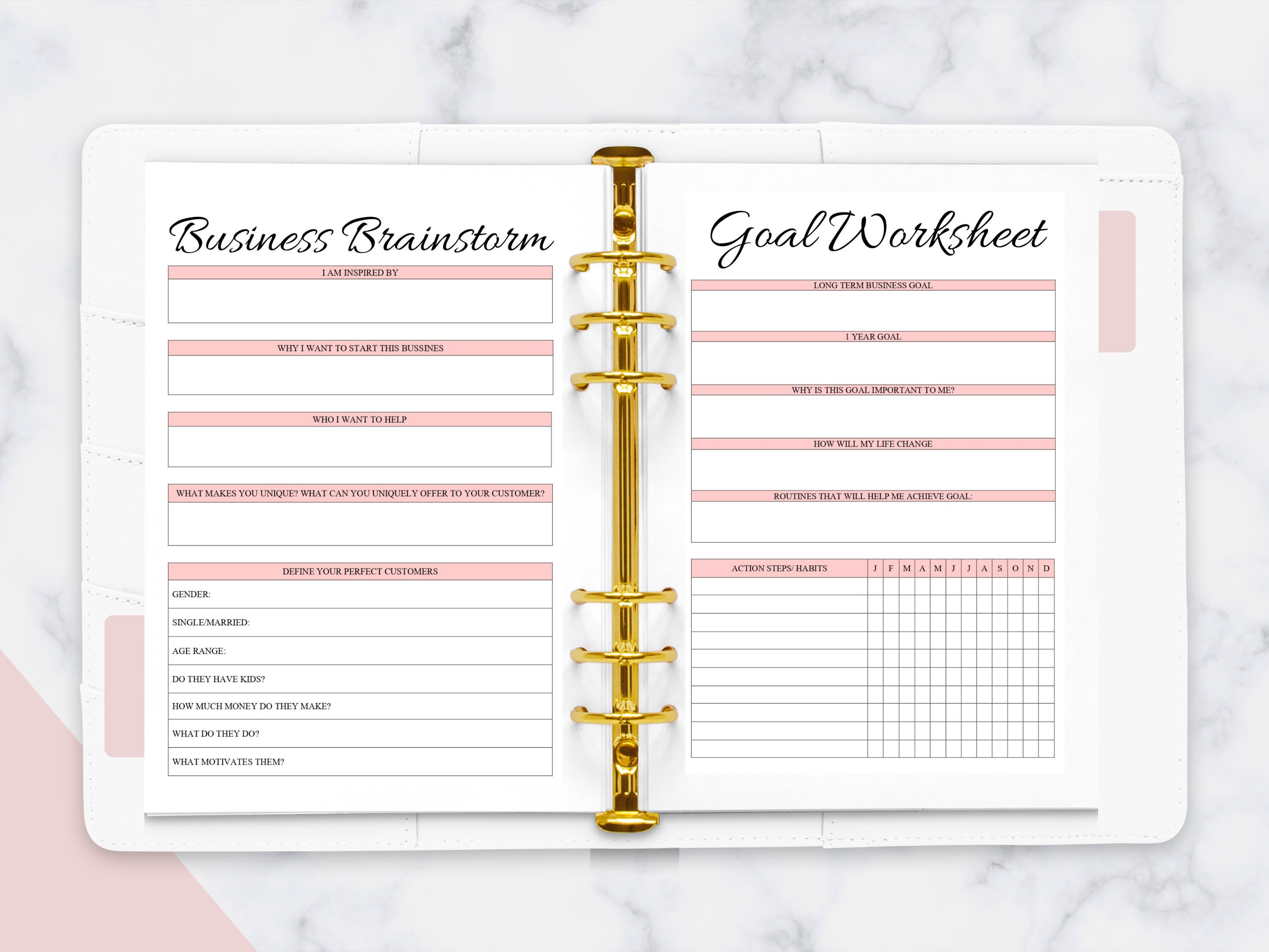 Printable Business Planner, Small Business Planner, Business Planner ...