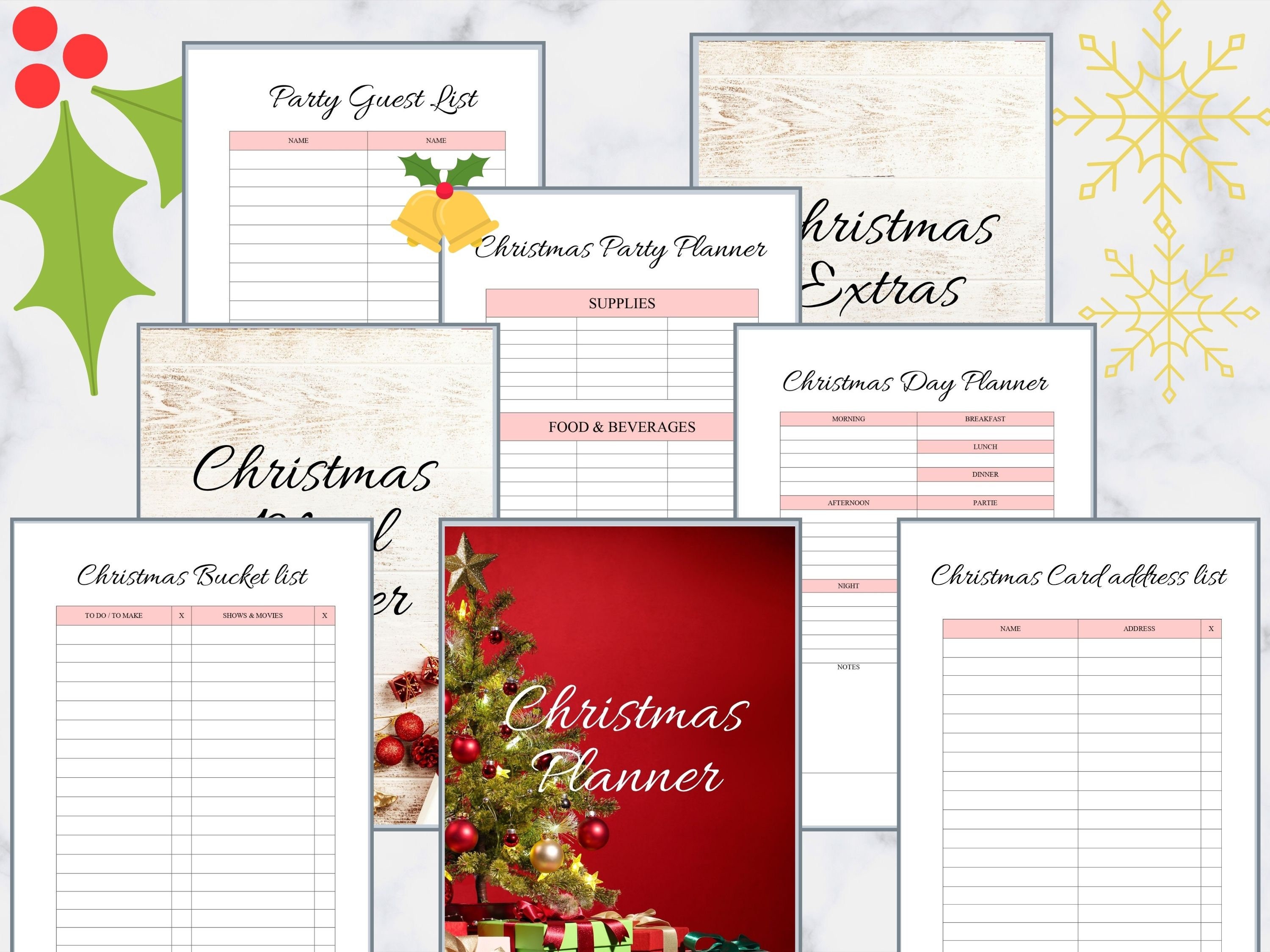Christmas Planner Printable, Christmas Planner Kit, Holiday Planner ...