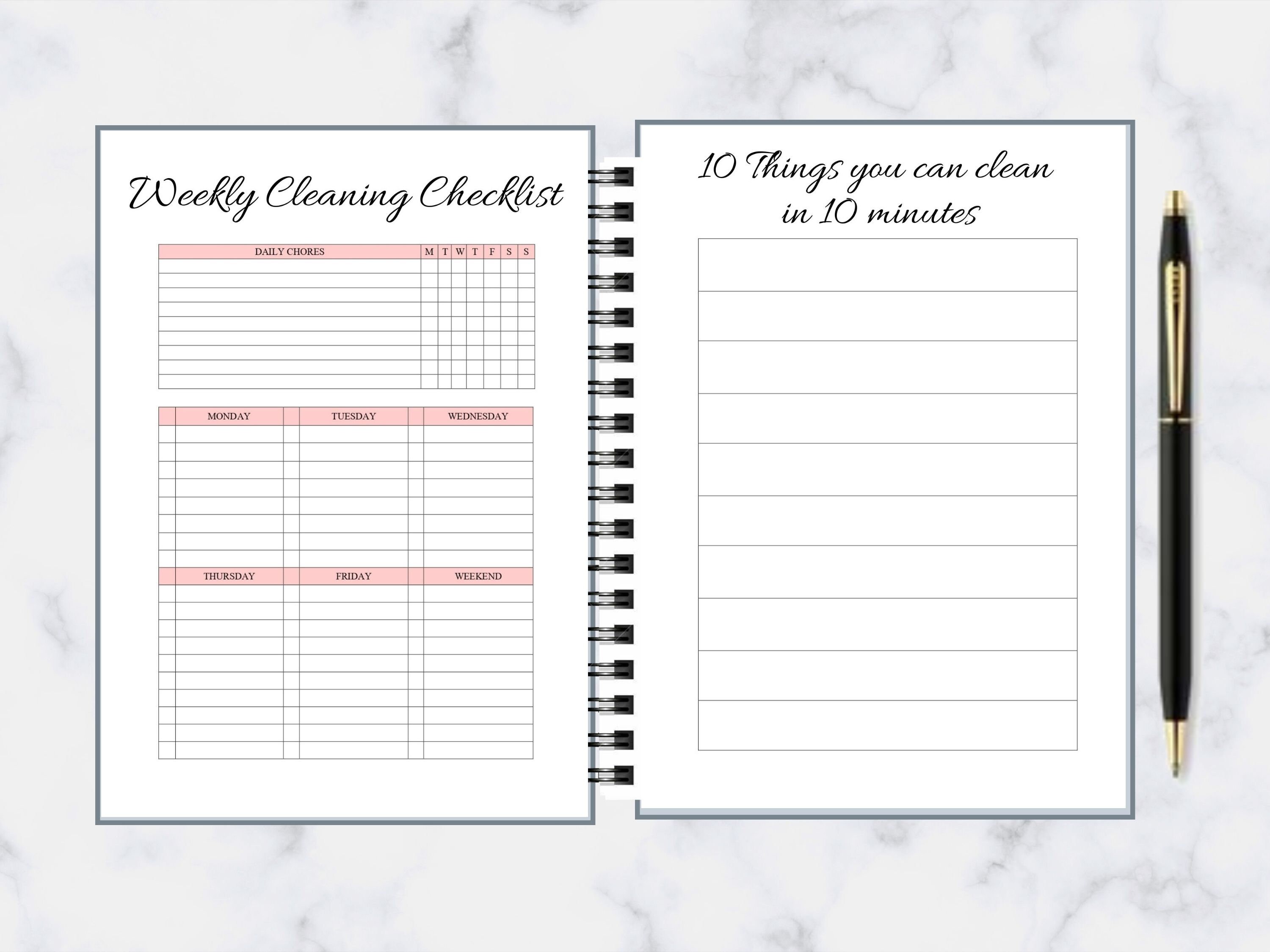 Cleaning Planner Printable Cleaning Schedule Cleaning - Etsy