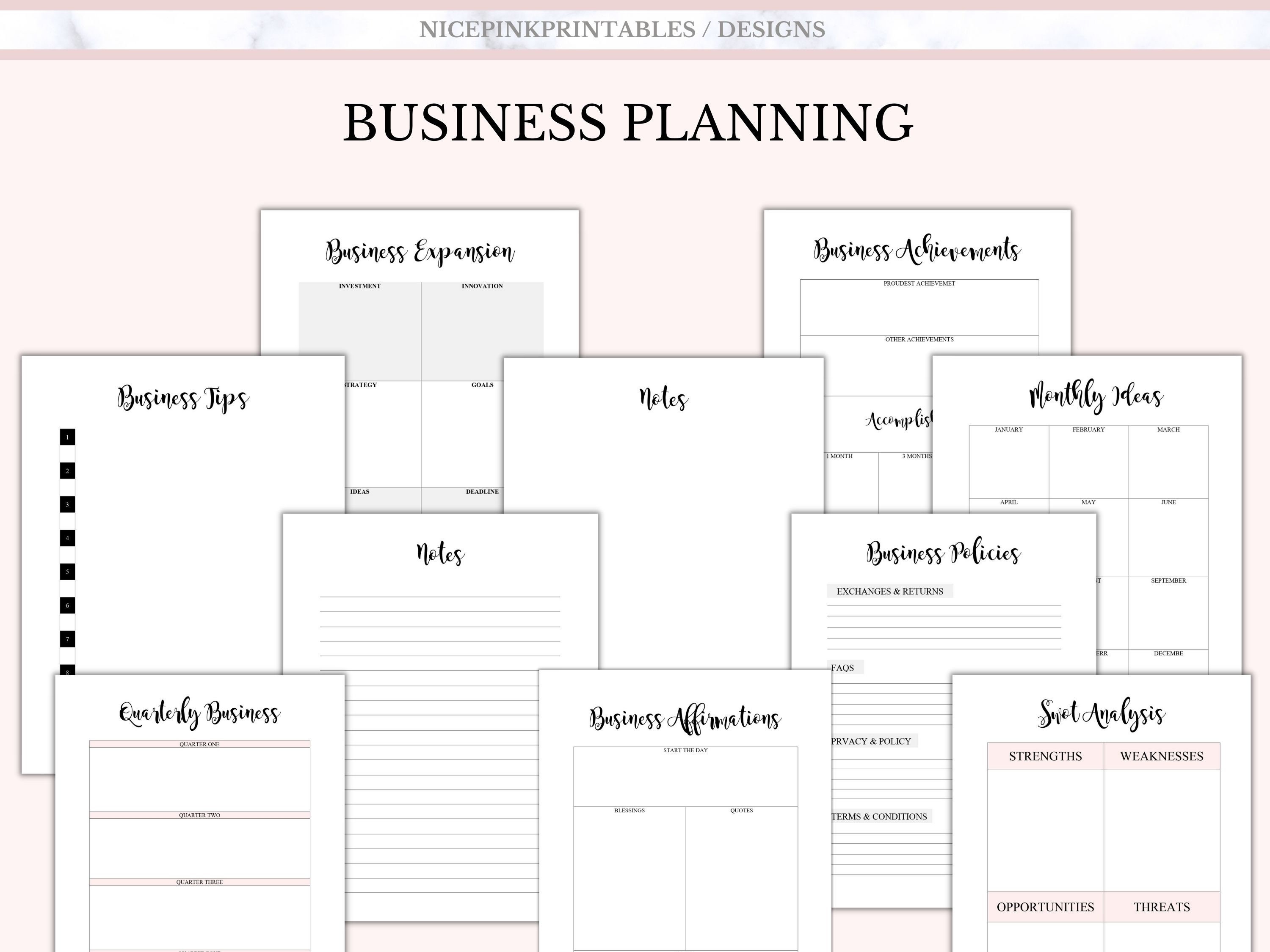 Business Planner, Small Business Planner, Business Organiser, Home ...