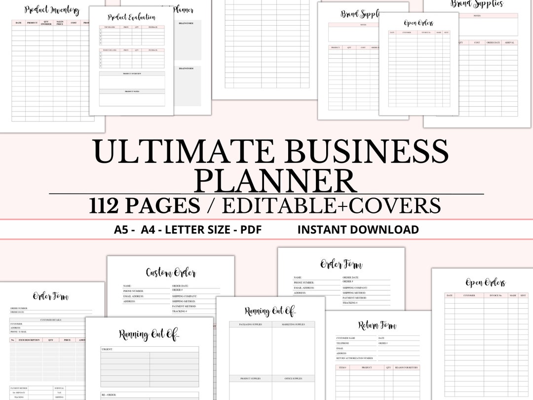Business Planner Small Business Planner Home Business Organizer ...