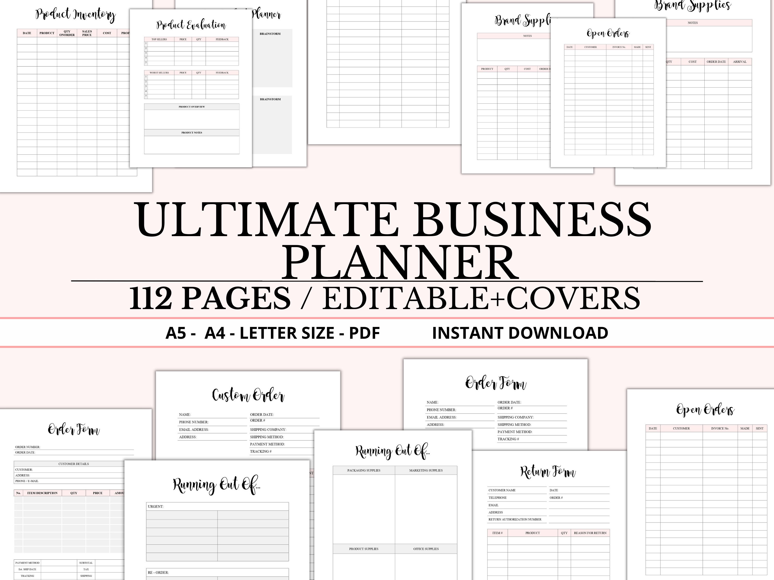 Business Planner Small Business Planner Home Business Organizer ...