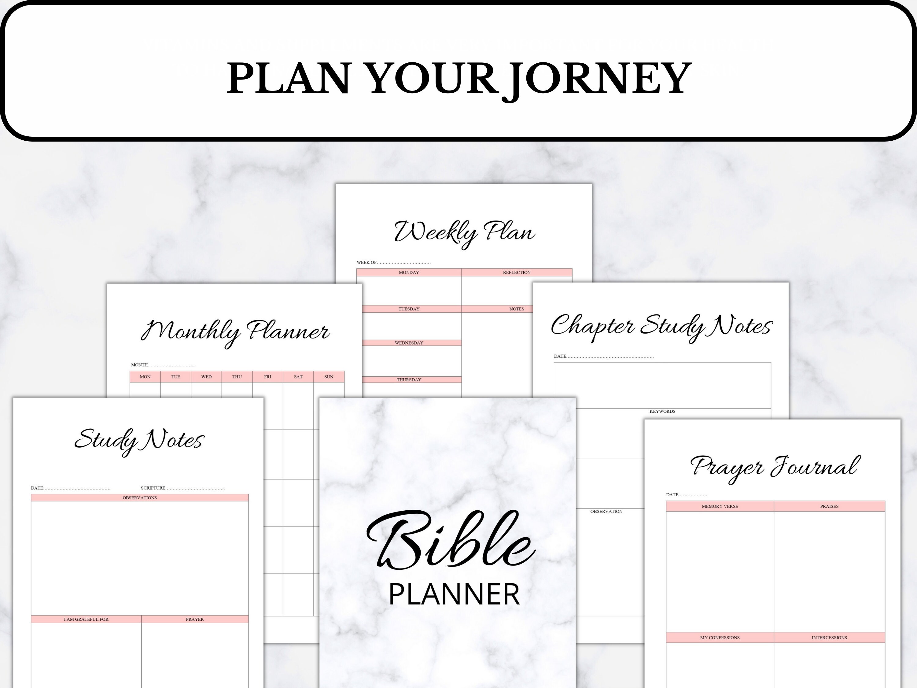 Prayer Journal Printable Bible Study Guide Gratitude Journal - Etsy