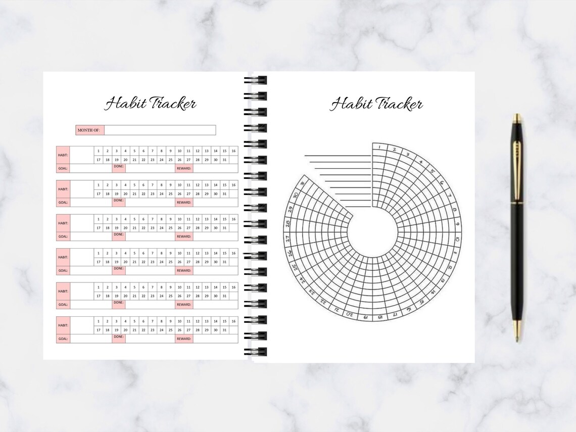 Printable Habit Tracker Editable Habit Tracker Habit Tracker - Etsy