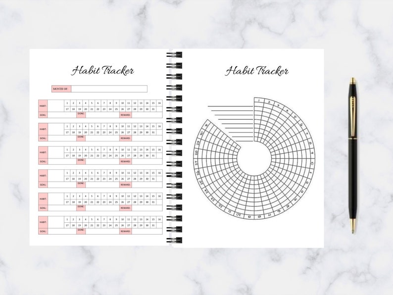 Printable Habit Tracker Editable Habit Tracker Habit Tracker - Etsy