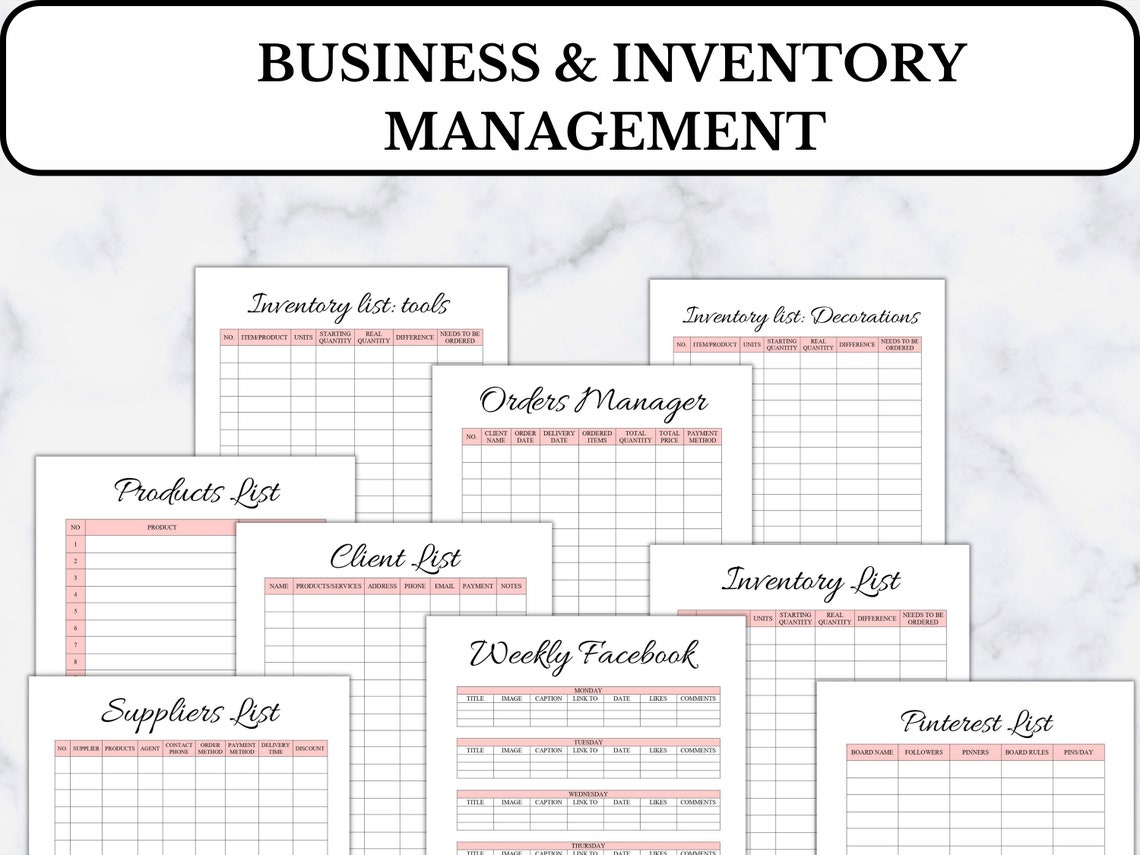 Bakery Business Planner Cakes Cupcakes Home Baking Bakery Printable ...