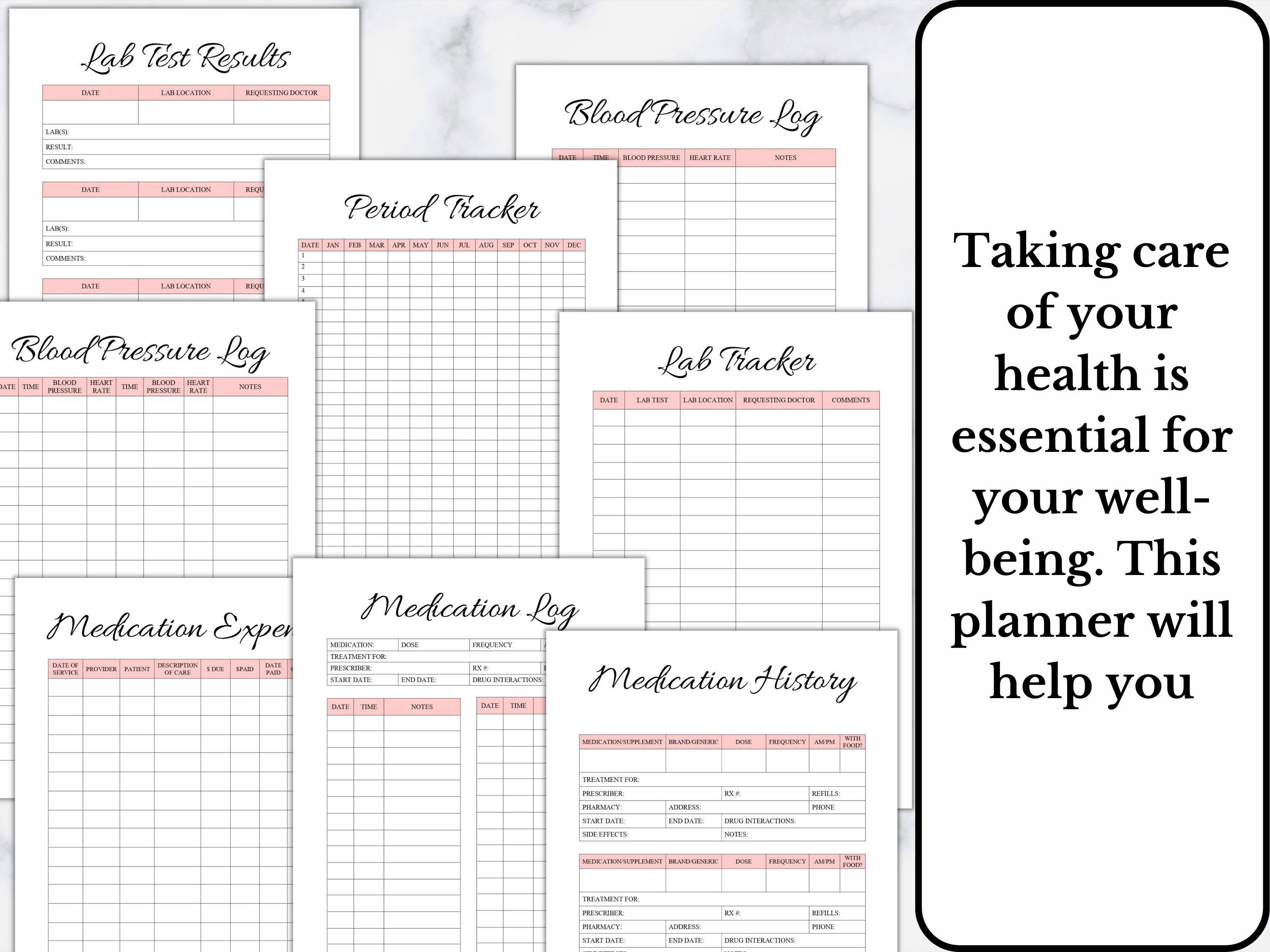 Printable Medical Planner Template, Healthcare Planner, Health Planner ...