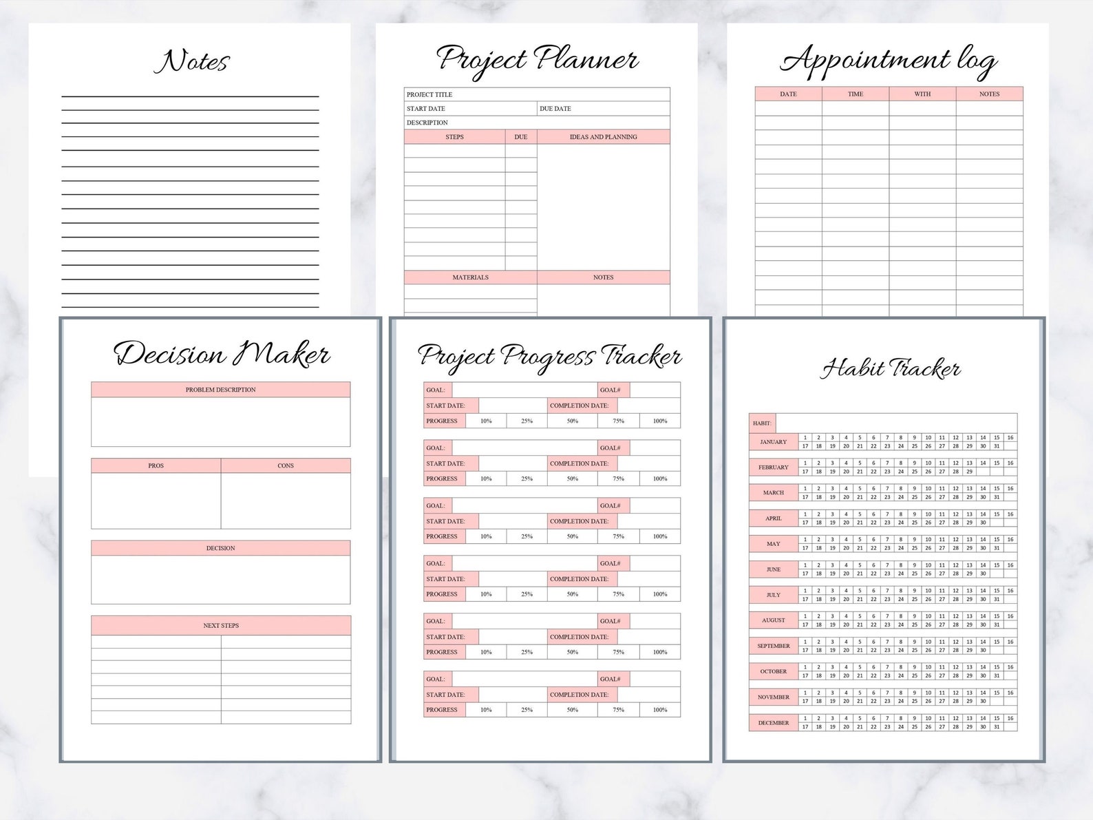 Productivity Planner Printable Productivity Planner Daily | Etsy