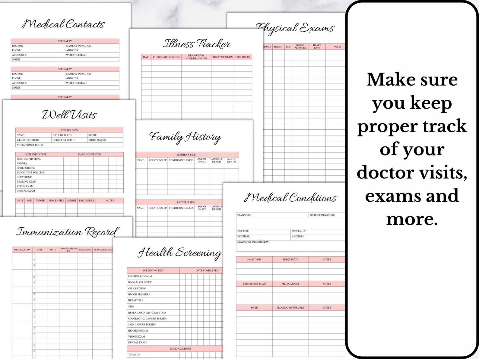 Printable Medical Planner Template, Healthcare Planner, Health Planner ...