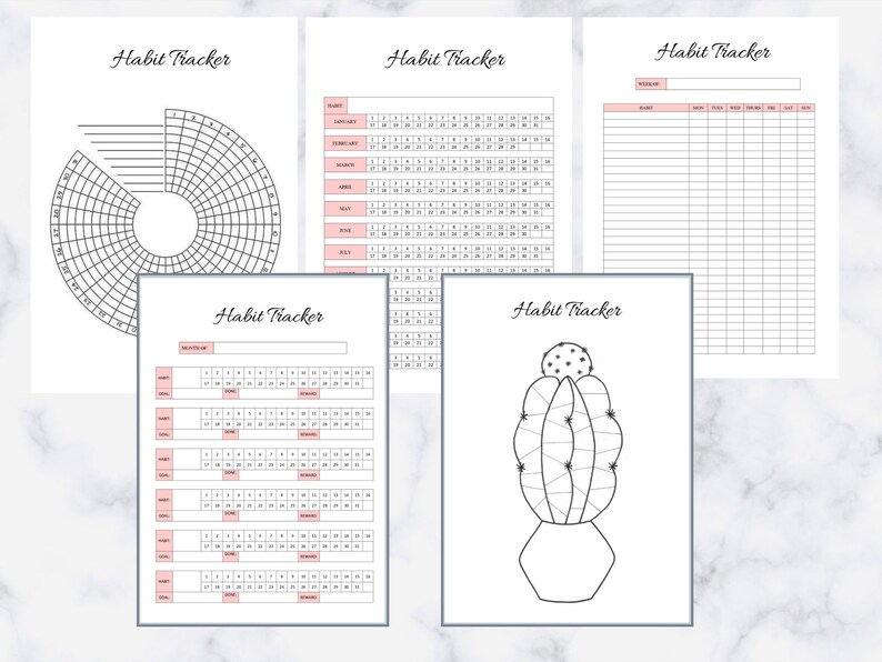 Printable Habit Tracker Editable Habit Tracker Habit Tracker - Etsy