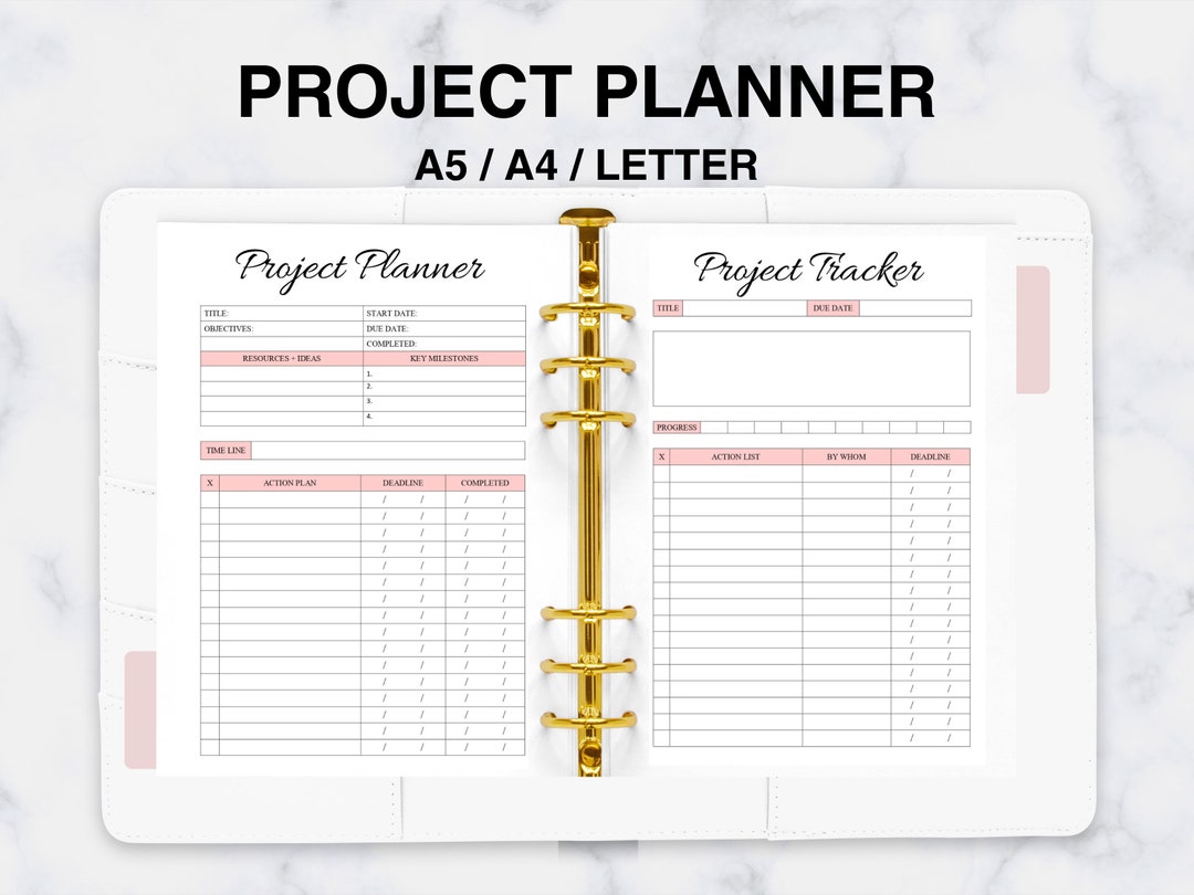 Printable Project Planner, Project Management, Project Tracker, Project ...