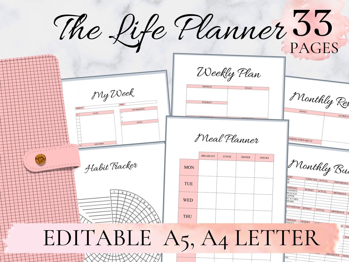 Life Planner, Printable Life Planner, Life Planner Printable, Life ...