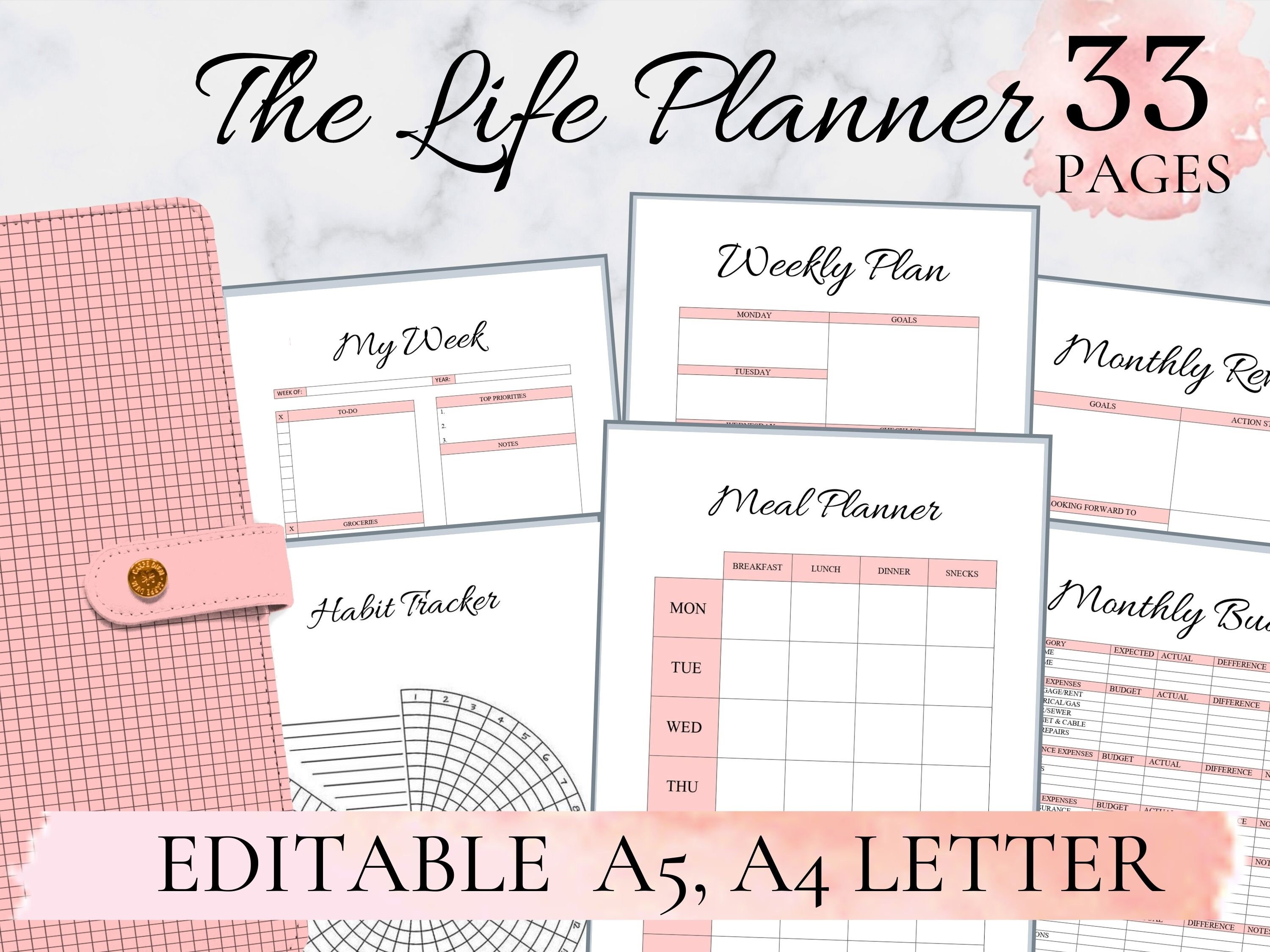 Life Planner, Printable Life Planner, Life Planner Printable, Life ...