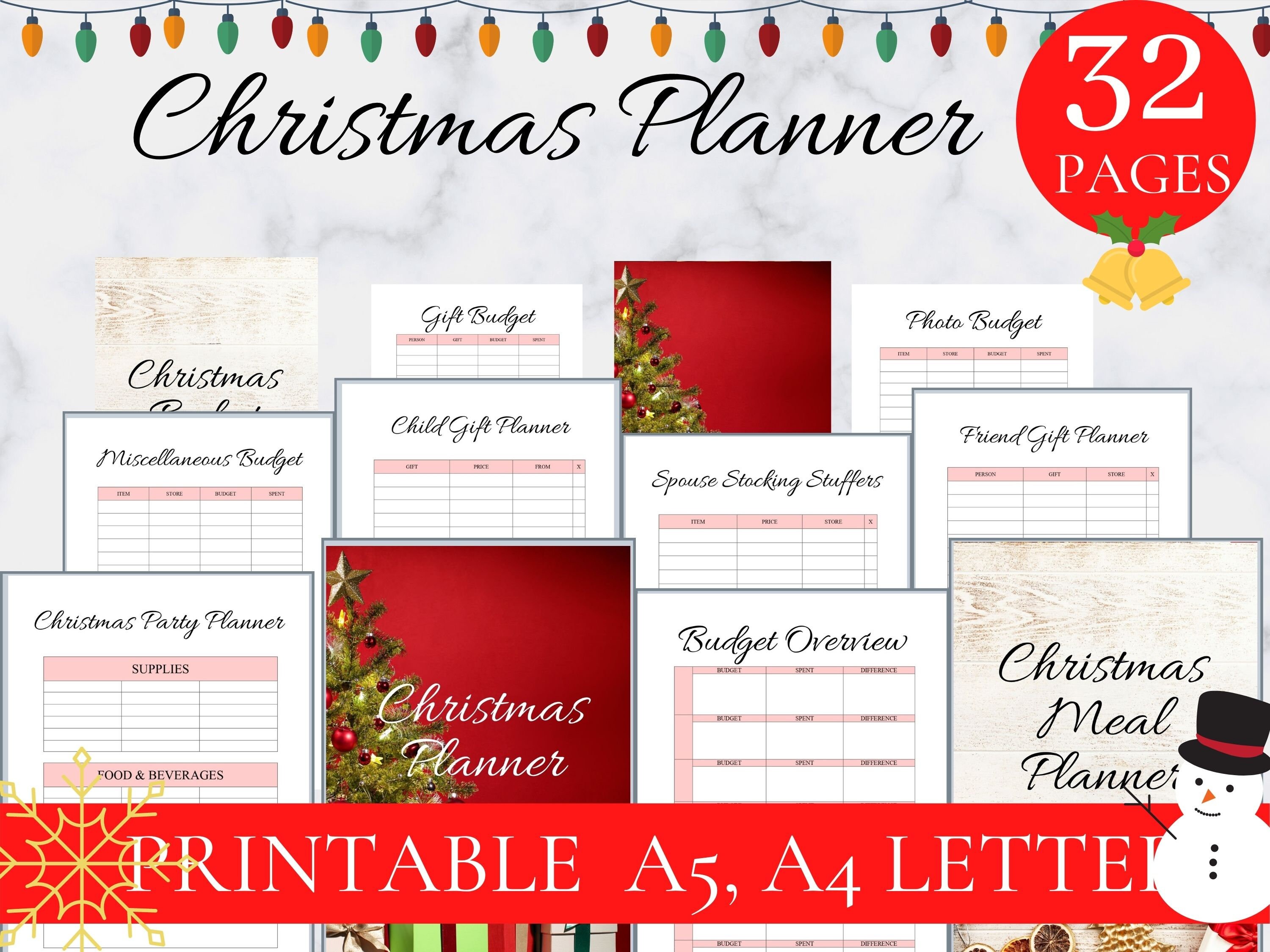 Christmas Planner Printable, Christmas Planner Kit, Holiday Planner ...