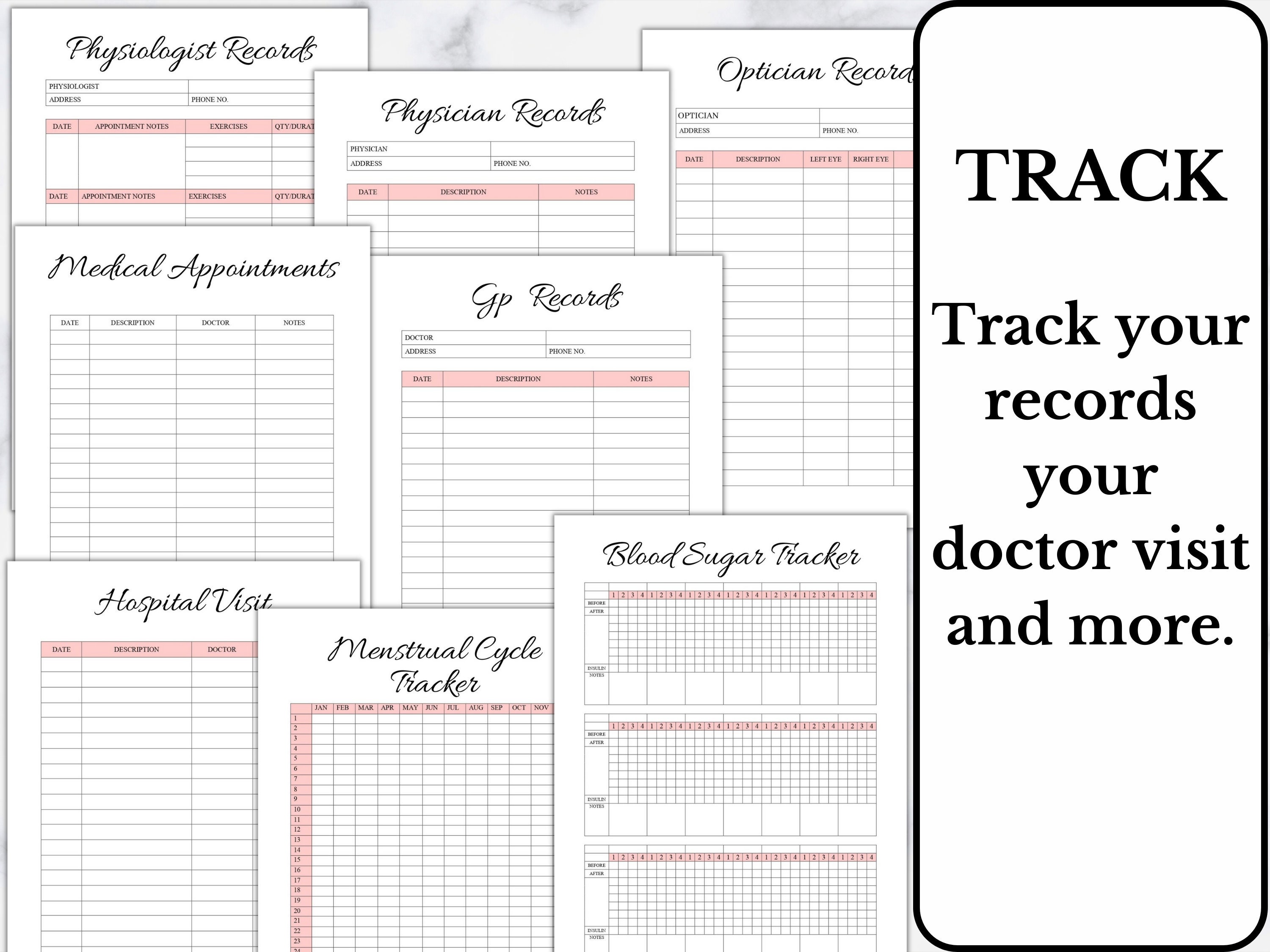 Printable Medical Planner Template, Healthcare Planner, Health Planner ...