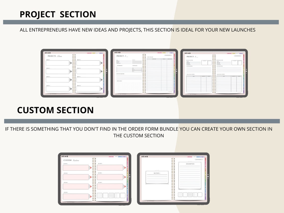 Order Form Template, Digital Order Forms Bundle for Goodnotes, Small ...