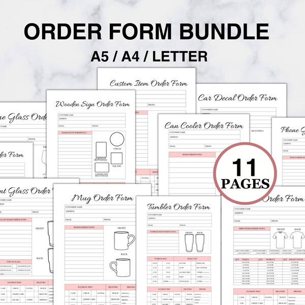 Cup Order Form - Etsy