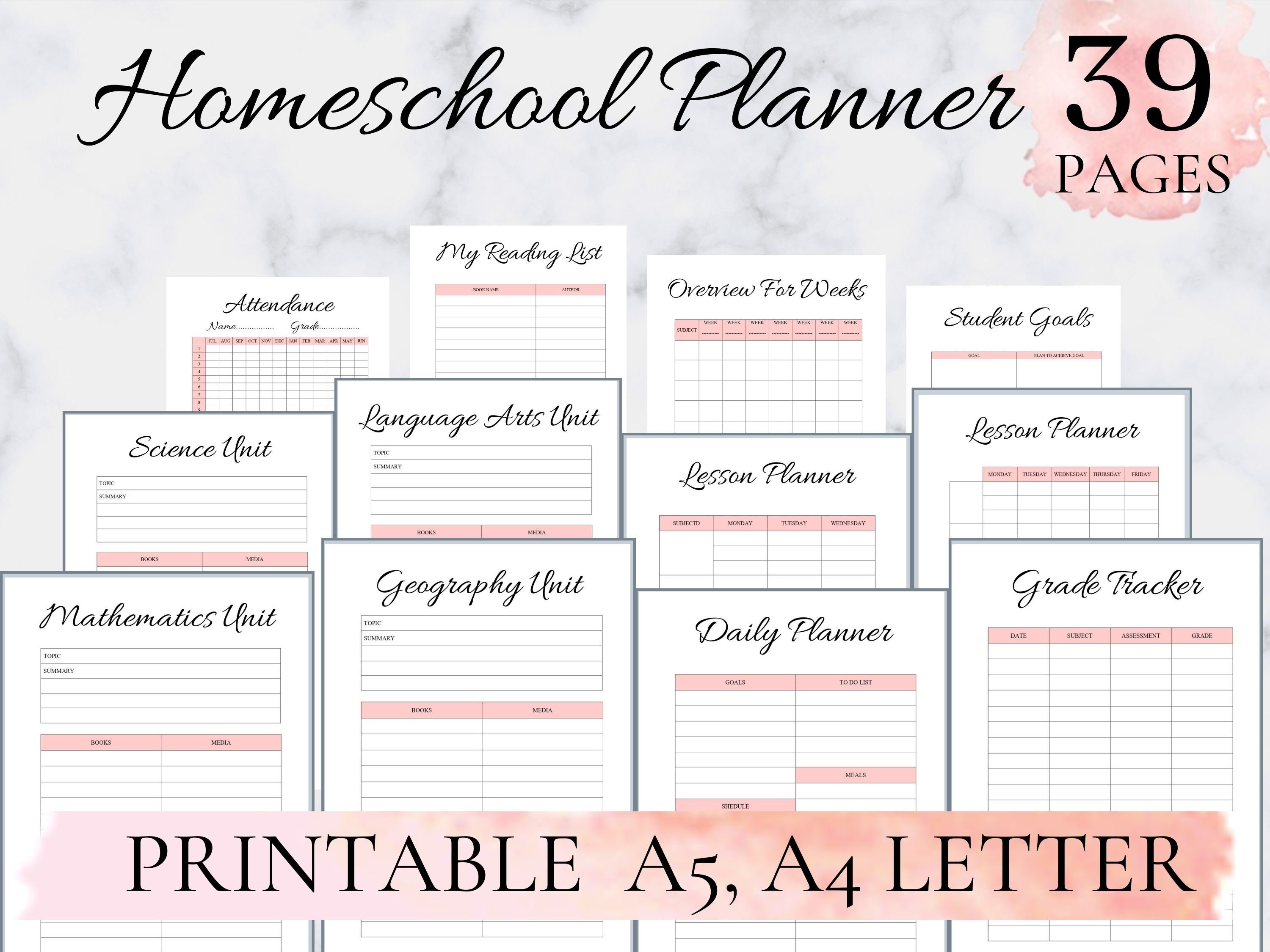 Homeschool Planner 2020-2021 Homeschool Planner Homeschool - Etsy