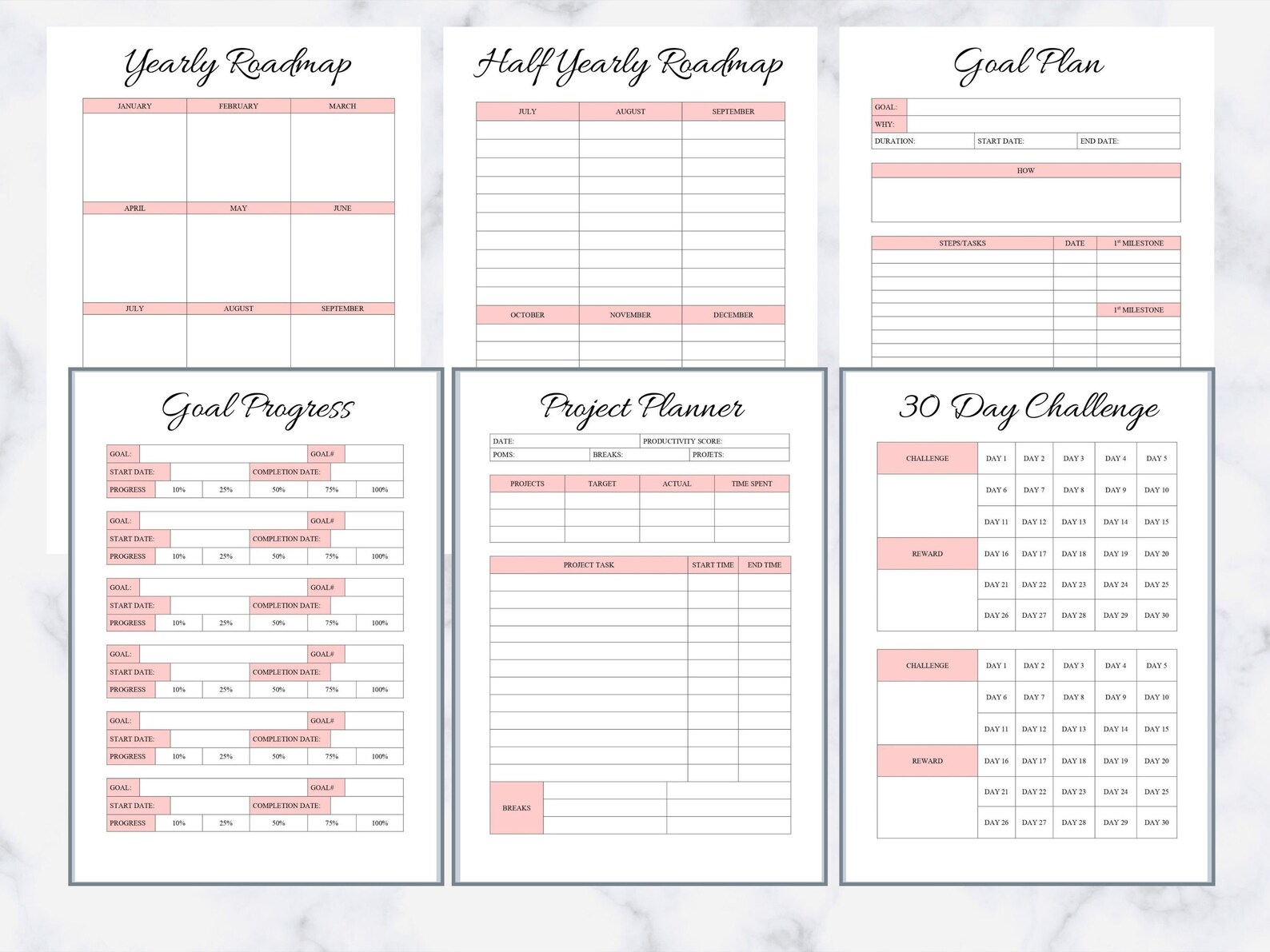 Productivity Planner Printable Productivity Planner Daily | Etsy
