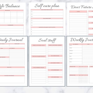 Self Care Planner Printable, Wellness Planner, Self Care Journal, Self ...