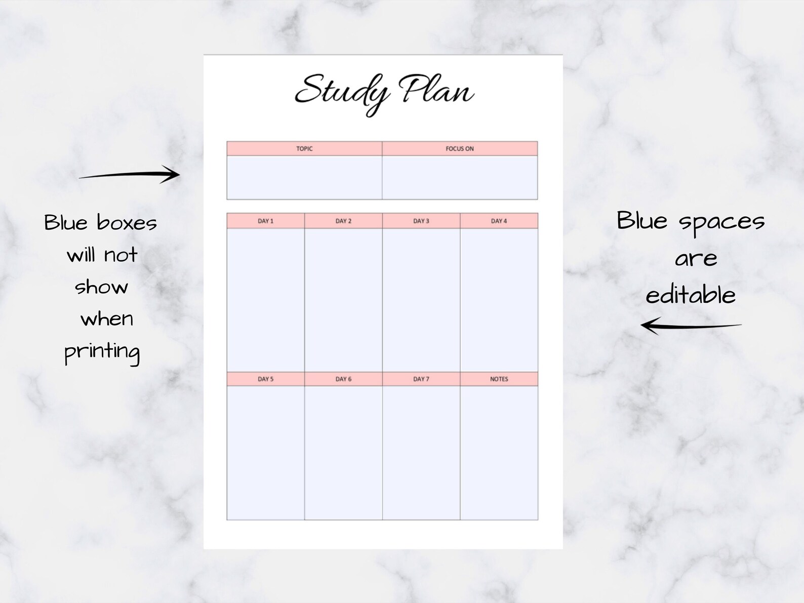 Student Planner Printable Study Planner School Planner College | Etsy
