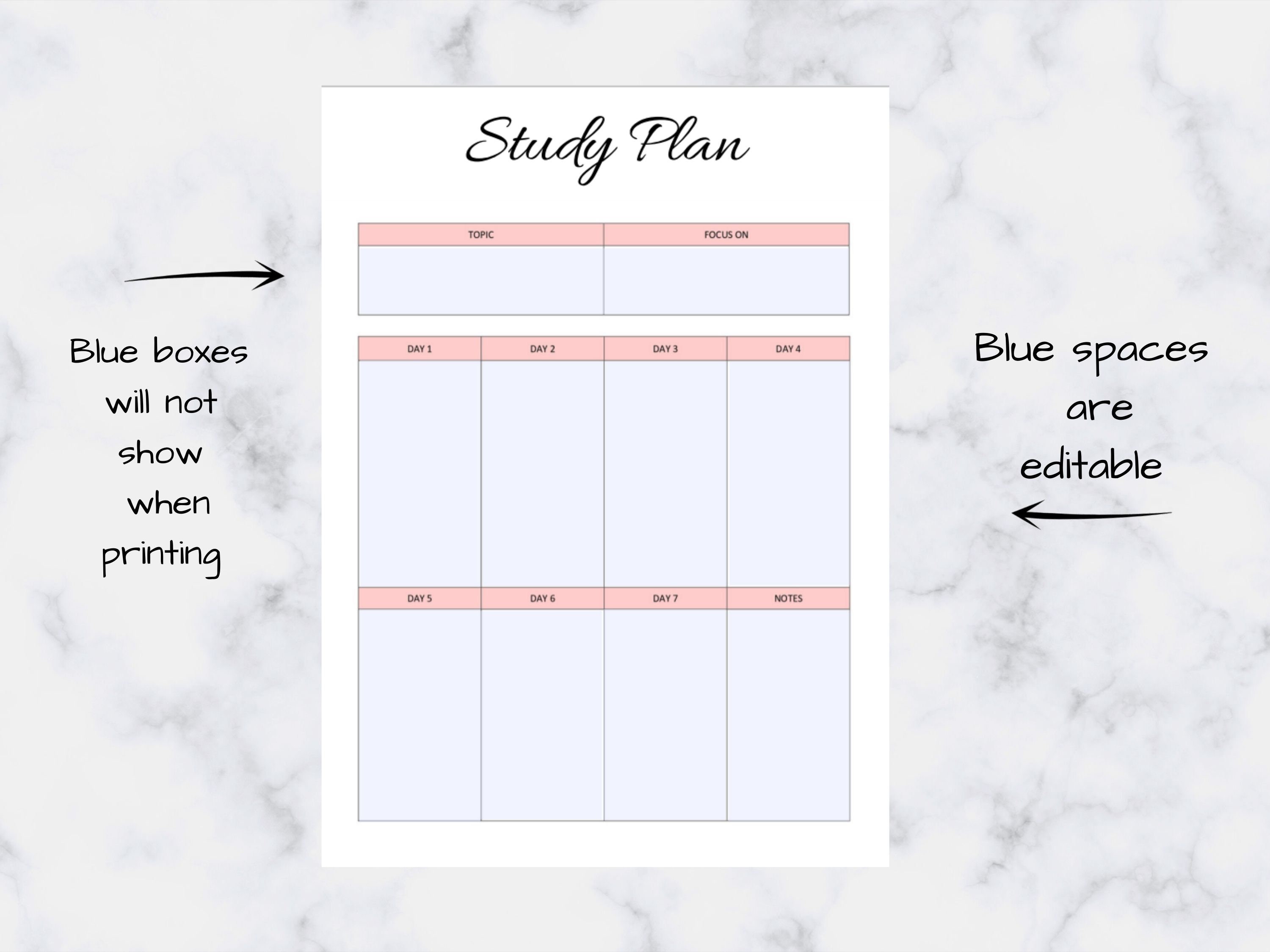 Student Planner Printable Study Planner School Planner College | Etsy