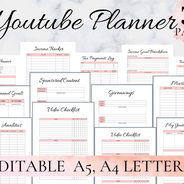 Youtube Video Checklist - Etsy