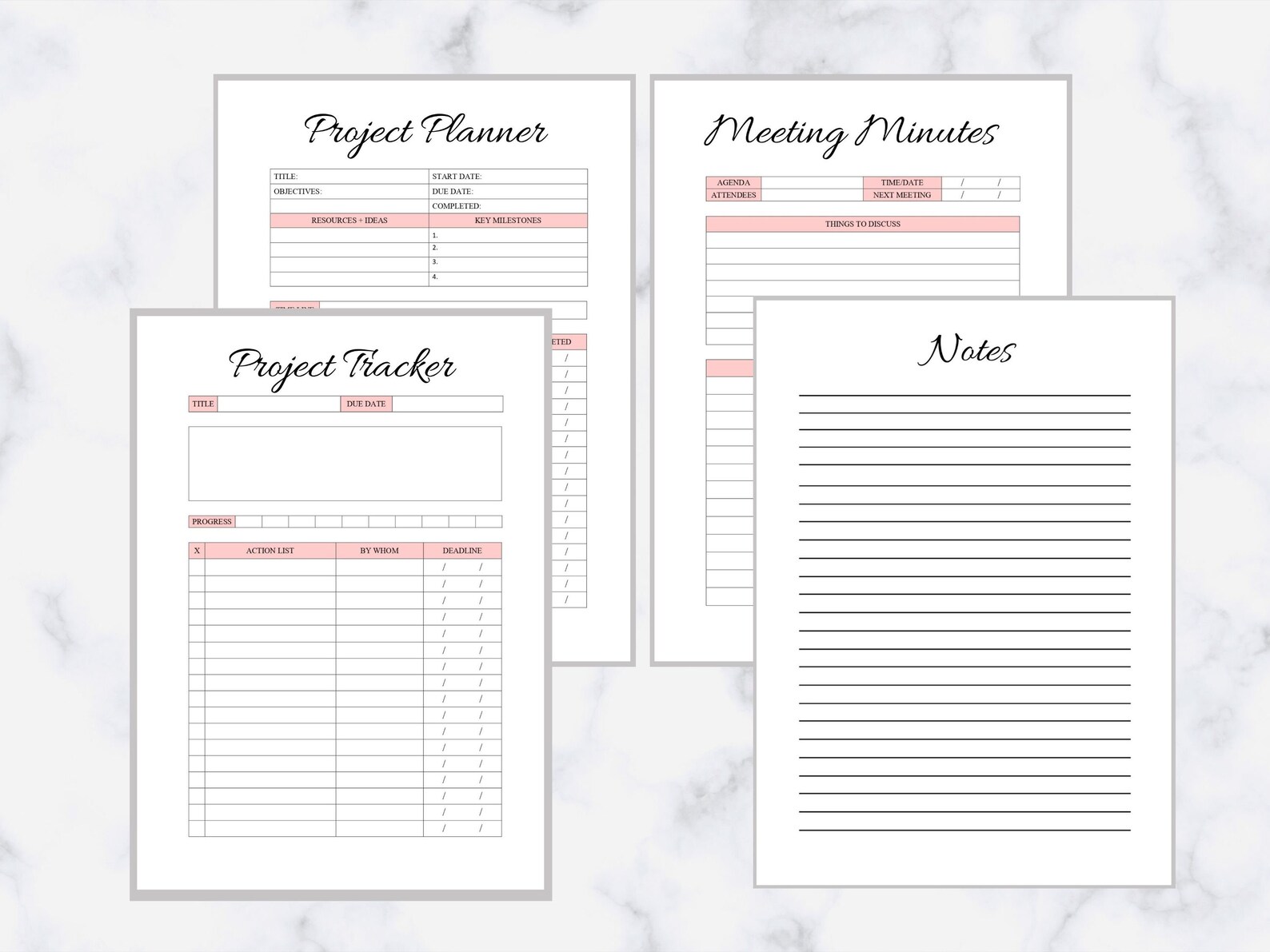 Printable Project Planner Printable Project Tracker Project - Etsy