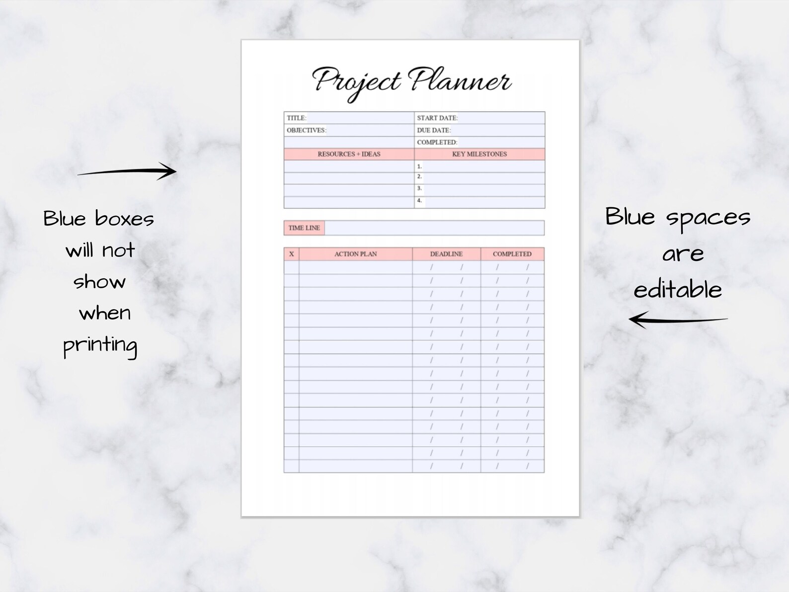 Printable Project Planner Printable Project Tracker Project - Etsy