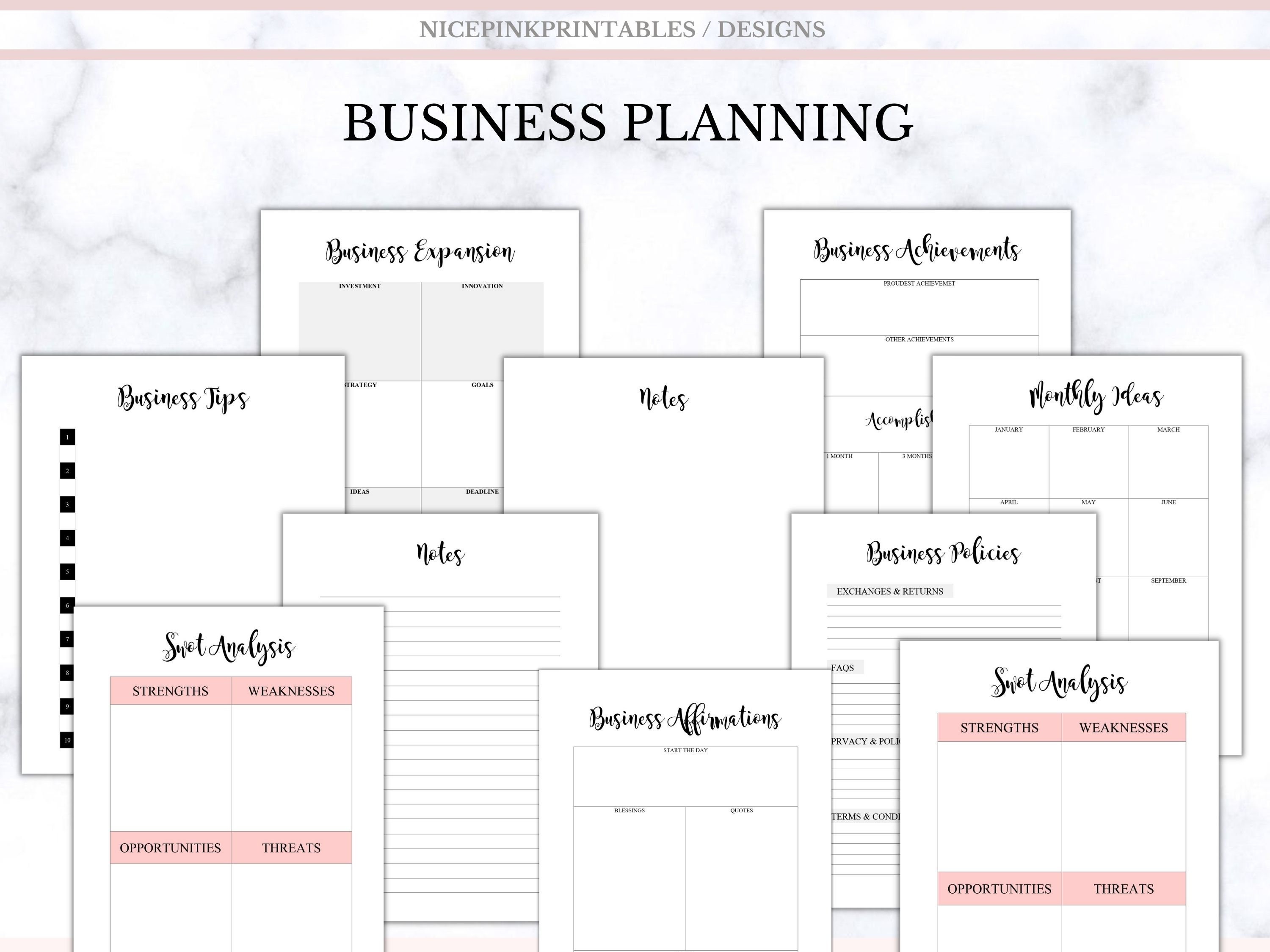 Business Planner Small Business Planner Business Planner - Etsy