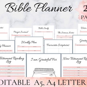 Bible Planner, Bible Study Planner, Bible Study Journal, Prayer Planner ...