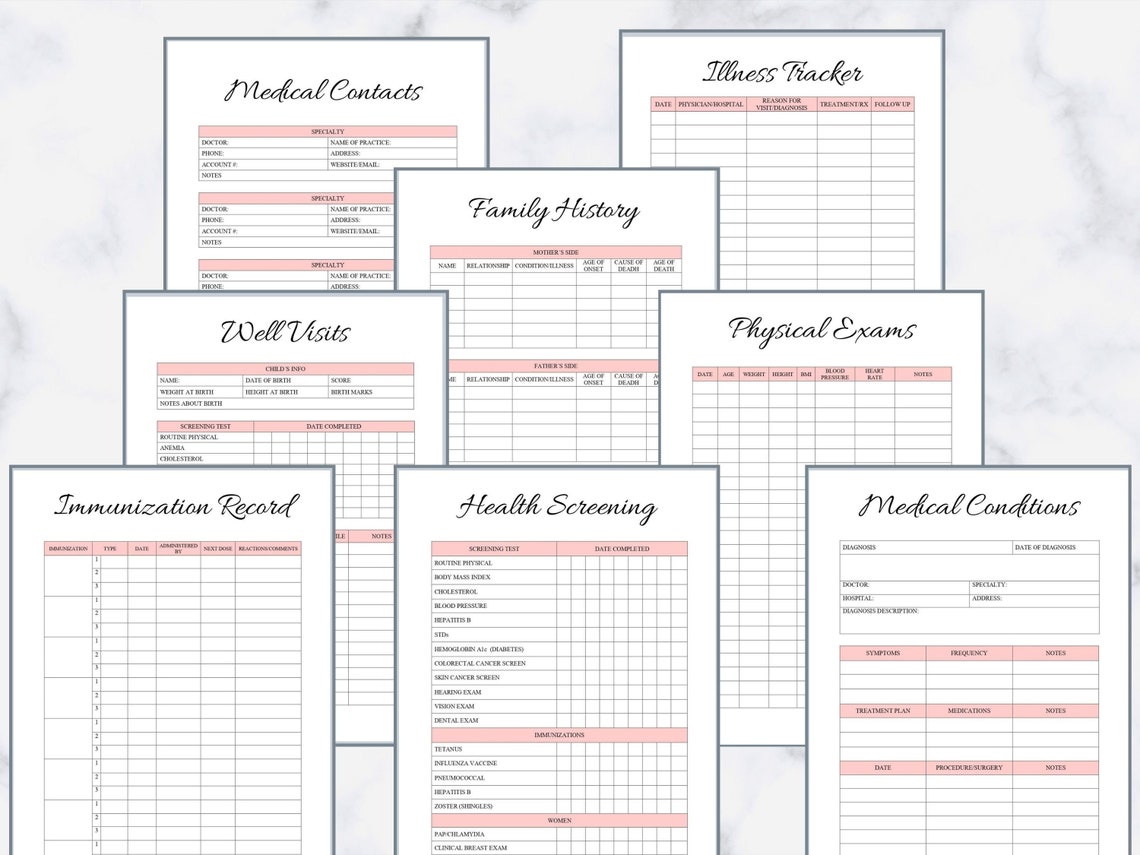 Health Care Planner Medical Planner Health Care Planner - Etsy