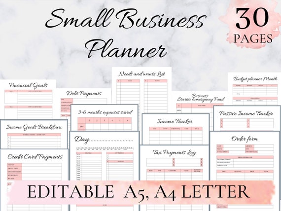 Small business planner printable Small business planner | Etsy