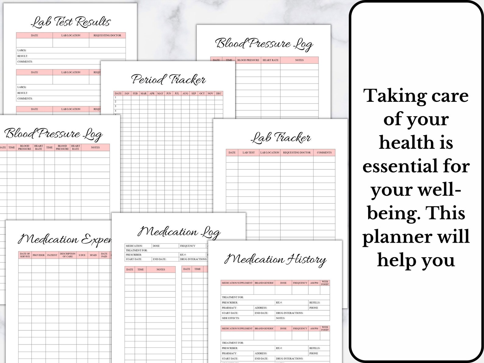 Printable Medical Planner Template, Healthcare Planner, Health Planner ...
