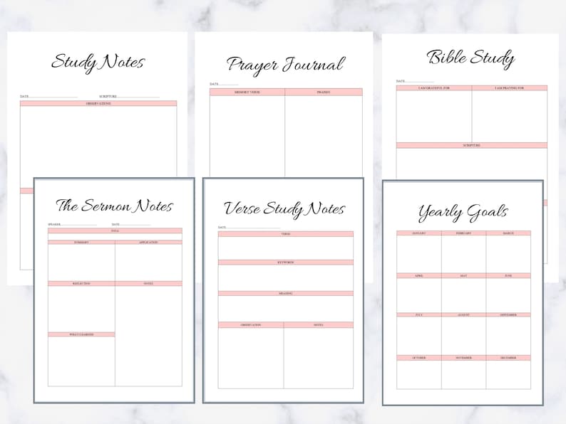 Bible Planner Bible Study Planner Bible Study Journal - Etsy
