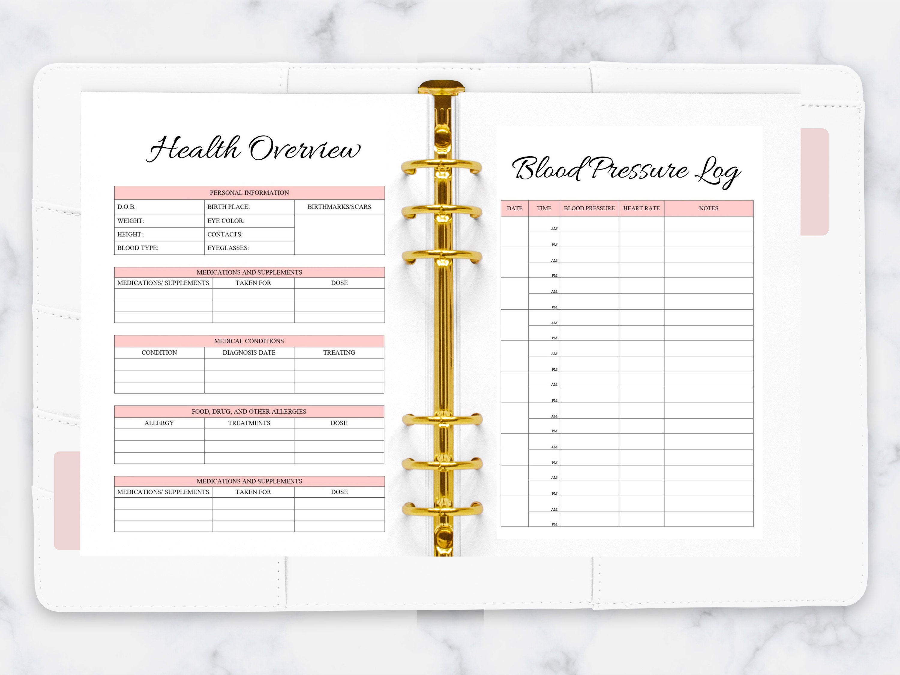 Printable Medical Planner Template, Healthcare Planner, Health Planner ...