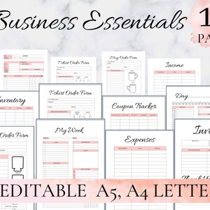 Business Essentials, Order Form, Tumbler Order Form, Business Expense ...