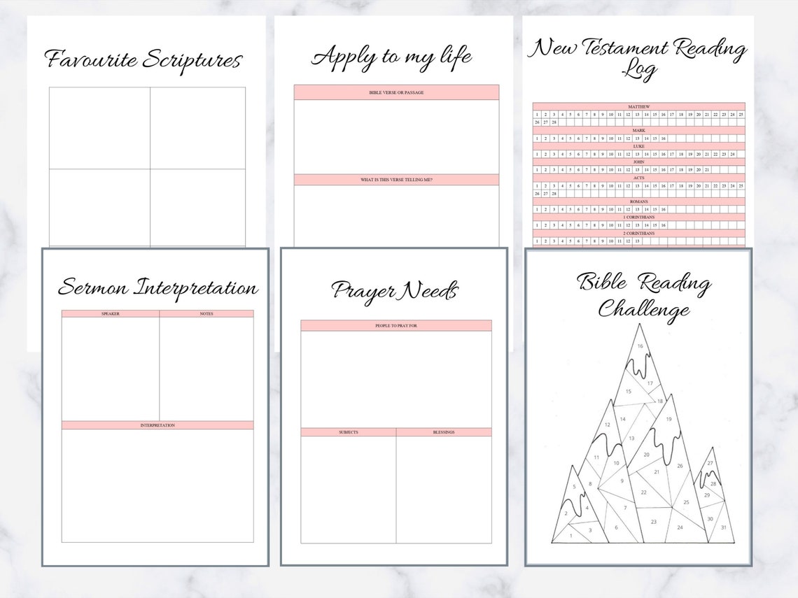 Bible Planner Bible Study Planner Bible Study Journal | Etsy