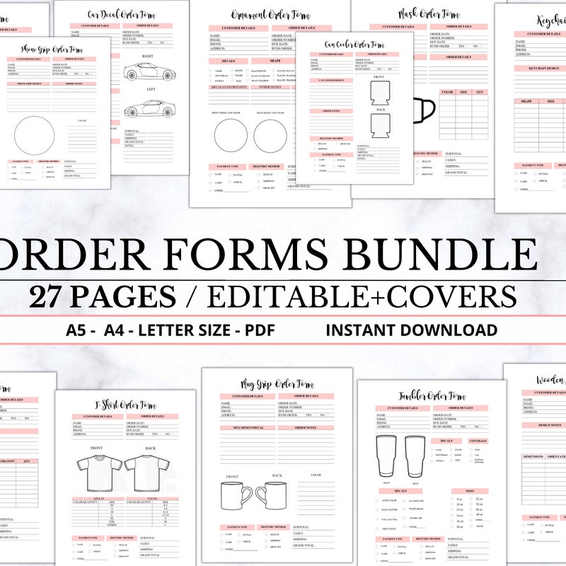 Cup Order Form - Etsy