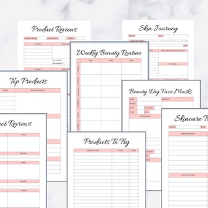 Beauty Planner, Skin Care Planner, Skin Care Journal, Beauty Routine ...