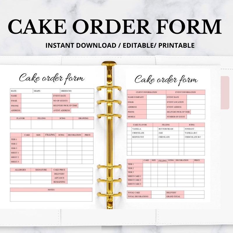 Order Form Template - Etsy